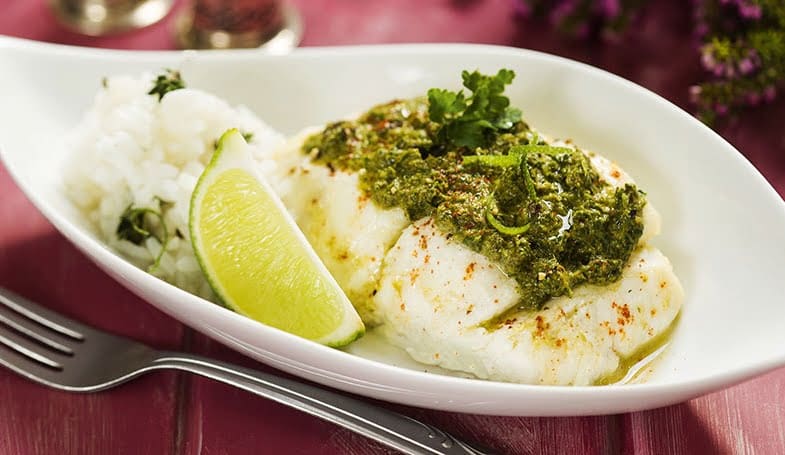 Wild garlic pesto roast cod - appetite magazine